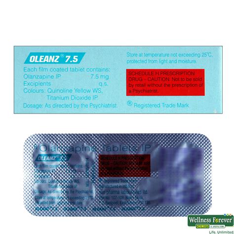 Buy Oleanz 75mg 10 Tablets Online At Best Prices Wellness Forever