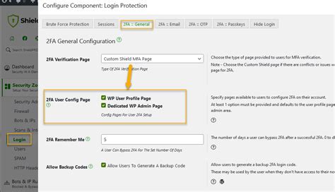 How To Use FA User Configuration Pages Shield Security For WordPress Knowledge Base