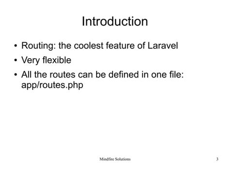 Laravel Routing And Query Building Ppt