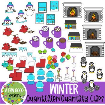 Winter Quantifiers And Quantity Clip Art By A Few Good Designs By