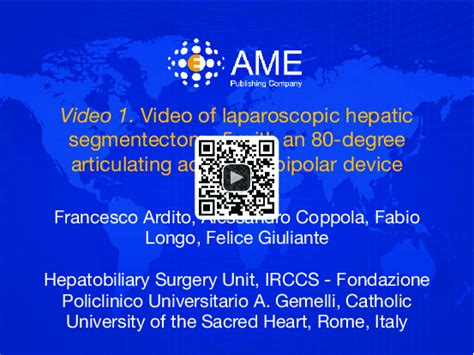Video Of Laparoscopic Hepatic Segmentectomy 5 With An 80 Degree