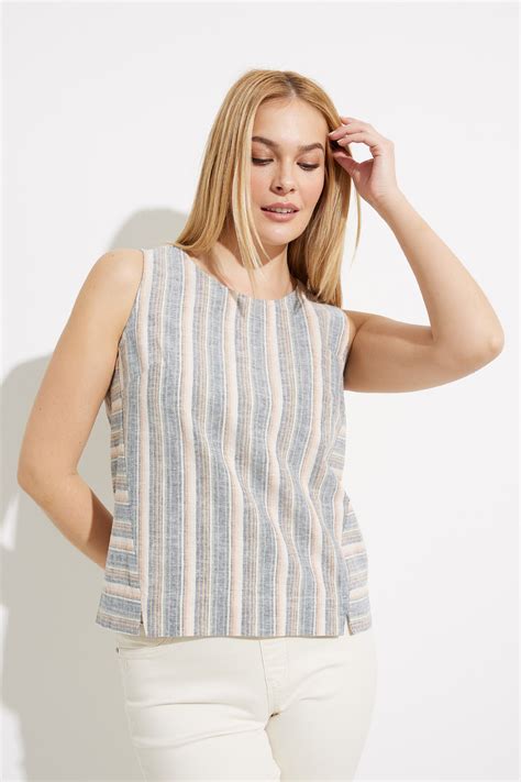 Striped Sleeveless Top Style C4432 1ère Avenue