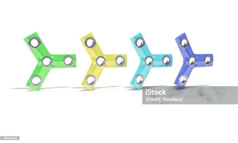 컬러 3 손 피 젯 회전자 3d 렌더링 강철에 대한 스톡 벡터 아트 및 기타 이미지 강철 검은색 공 스포츠 장비 Istock