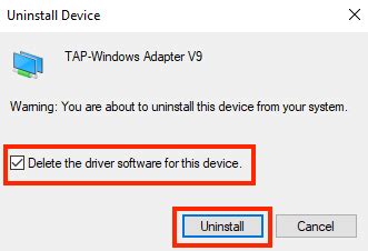 How To Uninstall OpenVPN SoftEther Driver Hide Me