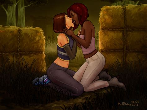 Rule 34 2girls B Ridge Black Skin Claudette Morel Clothed Dbd Dead By Daylight Duo Eyes Closed