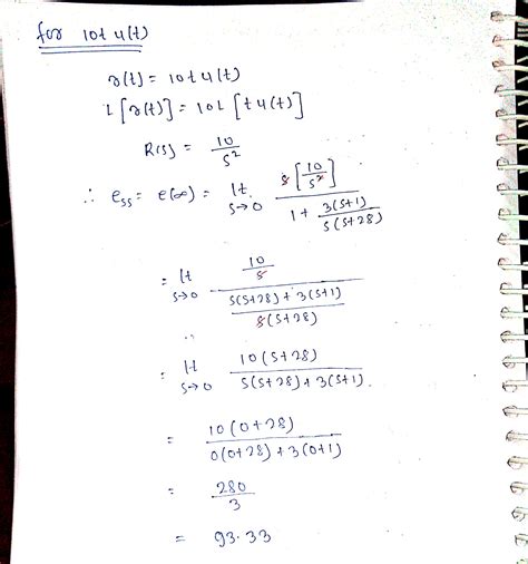 [solved] For The System Shown In Figure P7 3 What Steady State Error
