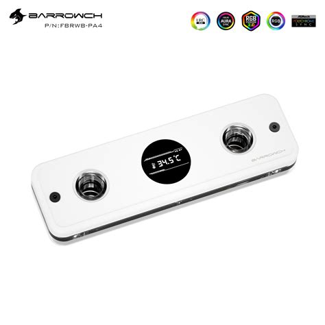 Barrowch 메모리 워터 블록 Ddr5 Ddr4 Ram 방열판 쿨러 Tft 디지털 디스플레이 컴퓨터 티몬