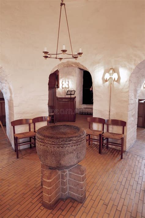 Inside The Osterlars Church On The Island Of Bornholm Denmark