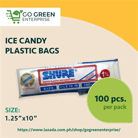 100 Pcs Ice Candy Plastic Bag Pe 1 25 Or 1 5 X 10 Disposable Plastic