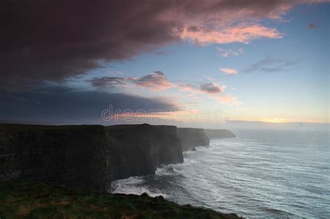Cliffs Of Moher At Sunset In Co Clare Ireland Stock Image Image Of Moher Ocean 36569655