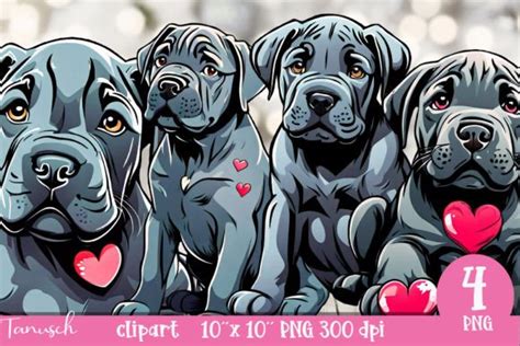 Funny Cartoon Cane Corso Clipart Png Graphic By Tanuscharts · Creative