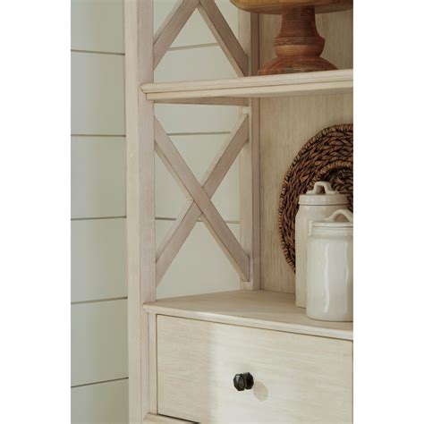 Signature Design By Ashley Bolanburg Relaxed Vintage Display Cabinet