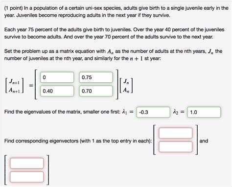Solved Point In A Population Of A Certain Uni Sex Chegg Com