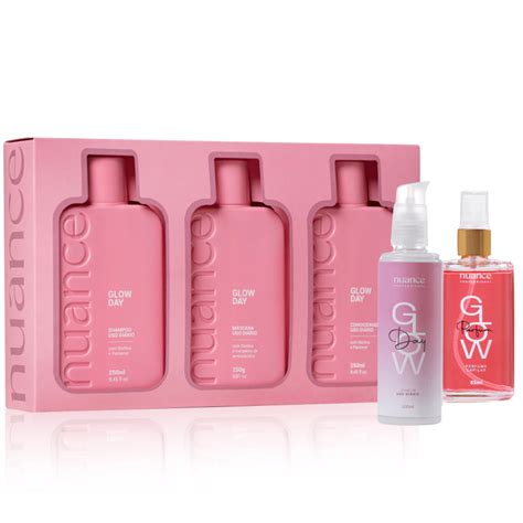 Nuance Box Glow Day Leave in Glow Day Glow Parfum Perfume Capilar Únika Hair Cosméticos