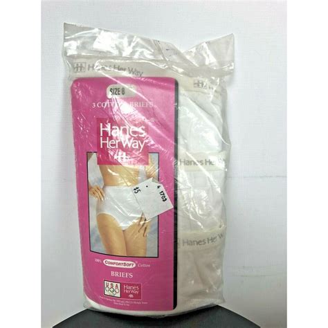 Hanes Vintage 1994 Hanes Her Way Cotton Brief Underwear Panties 3 Pair