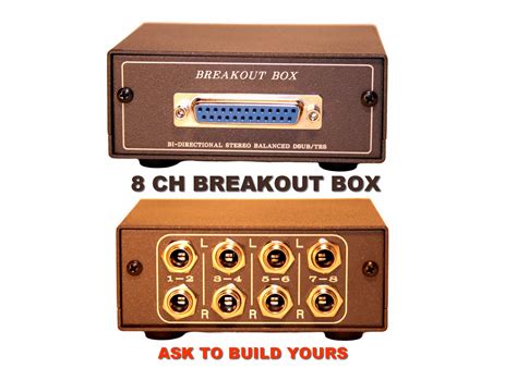 8 Ch Analog Studio Breakout Box DSUB TRS Bi Directional