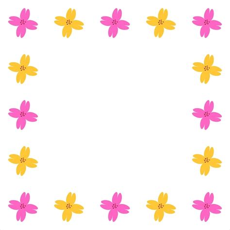 Premium Vector Flowers Border
