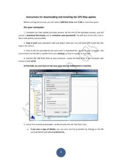Instructions For Downloading And Installing The GPS Map Update Instructions For Downloading