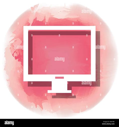 Monitor Desktop Computer Icon Vector Illustration Design Stock Vector