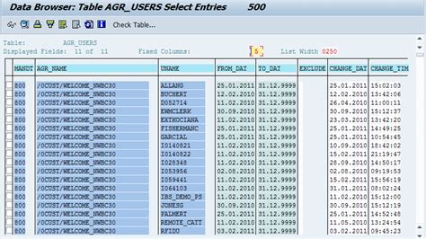 Important List Of Important Sap Security Tables Agr Sap Tutorial