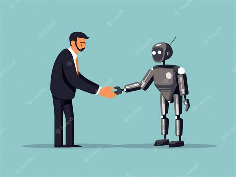Robot Helping Homeless People Future Unemployment Concept Ai Robot Jobs Premium Ai Generated Image