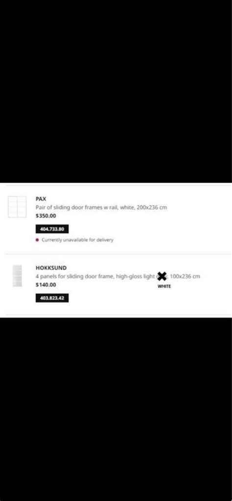 Ikea Sliding Glass Doors For Pax Wardrobe Furniture And Home Living