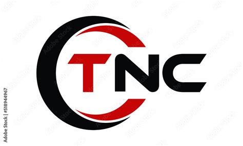 Tnc Three Letter Swoosh Logo Design Vector Template Monogram Logo