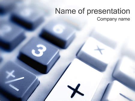 Calculator Keys PowerPoint Template Backgrounds Google Slides ID