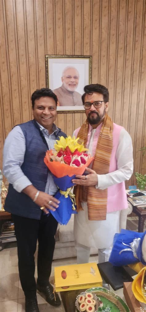 I Had The Honour Of Meeting With Anurag Thakur Ji The Esteemed Member Of Parliament And Ex