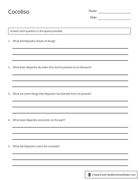 Cocoliso My Worksheet Maker Create Your Own Worksheets