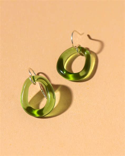 Mini Loop Earrings Green Boom Gallery