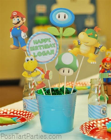 Super Mario Brothers Birthday Party Ideas Photo 18 Of 26 Catch My Party