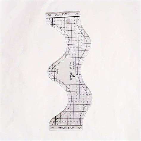 Creative And Unique Grid Wave Edge Waves Ruler Clear Quilting Ruler