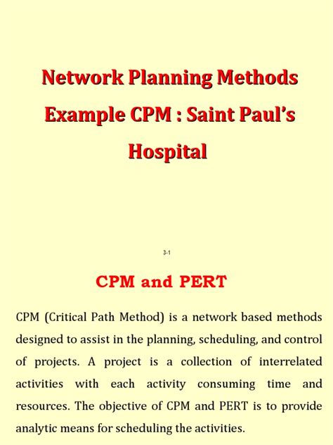 Cpm Pert Example Pdf Project Management Systems Science