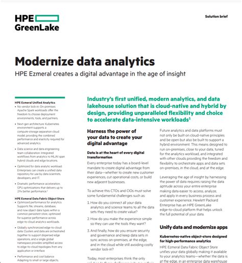 Modernize Data Analytics With Hpe Ezmeral Data Fabric Techtonic Times