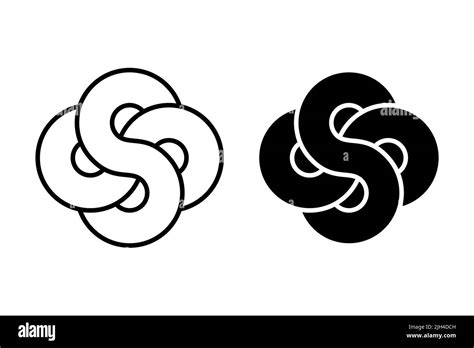 Intertwined Infinity Symbols Two Figure Eight Interlocking And