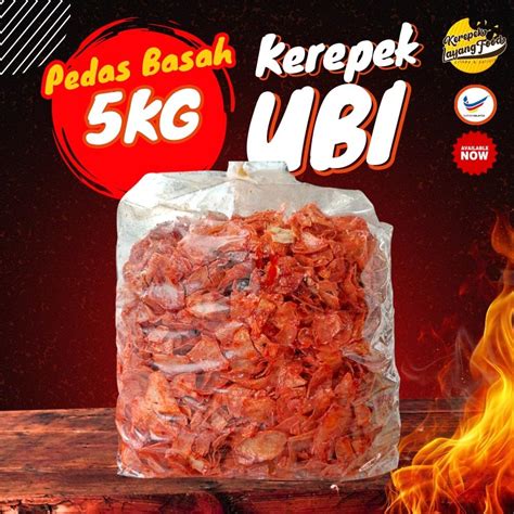 Kerepek Ubi Pedas Basah Sambal Pedas 5kg Bundle Shopee Malaysia