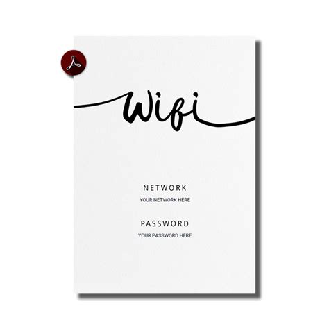 Wifi Password Template — Arquiflash