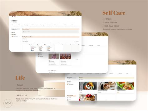ADHD Notion Template Notion Dashboard ADHD Notion Digital Meal Planner Adult Workout Finance