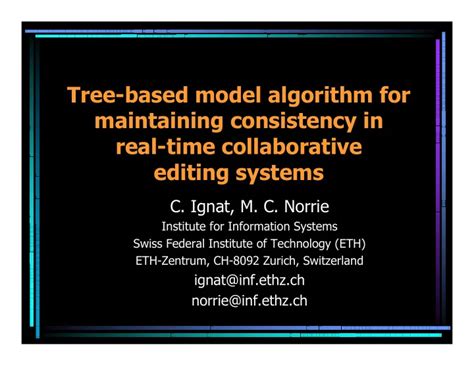 Ppt Tree Based Model Algorithm For Maintaining Consistency In Real