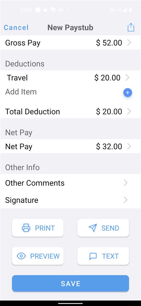 Android 용 Paystub Maker 다운로드