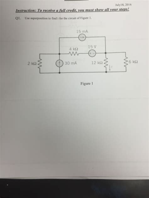 Solved Use Superposition To Find I For The Circuit Of Figure Chegg