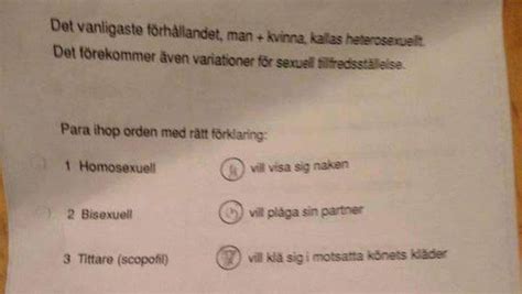Sex och samlevnads prov rör upp känslor Nyheter Expressen