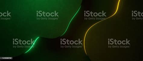 녹색과 노란색 밝은 거친 질감을 가진 색칠된 동적 추상적 인 최소 배경 3d 일러스트 레이 션 0명에 대한 스톡 사진 및 기타