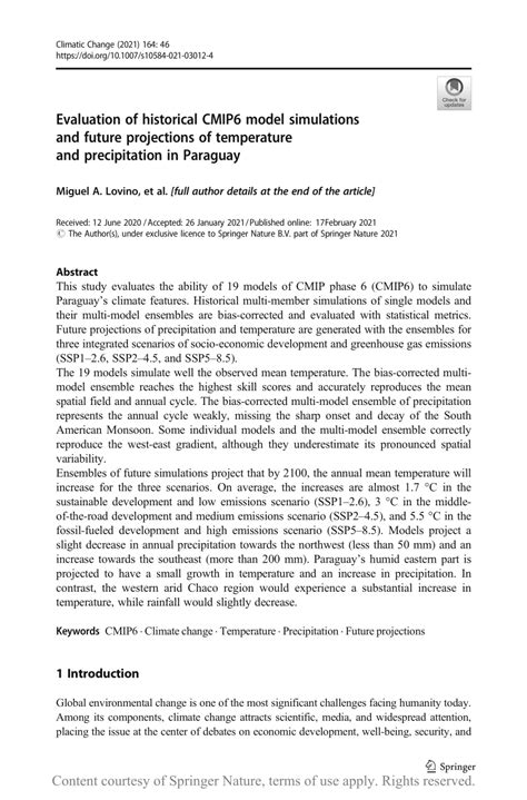 Evaluation Of Historical Cmip6 Model Simulations And Future Projections Of Temperature And