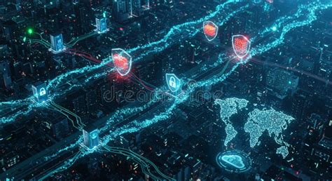 Global Digital Security Network With Data Protection And Connectivity