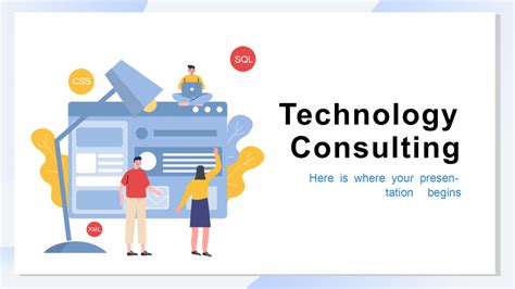 Technology Consulting Presentation Google Slide And PowerPoint Template Boho Linear Grid