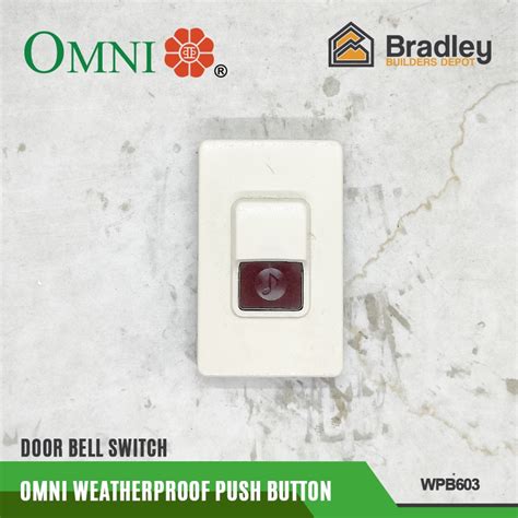 Omni Weatherproof Push Button Door Bell Switch Wpb603 Shopee