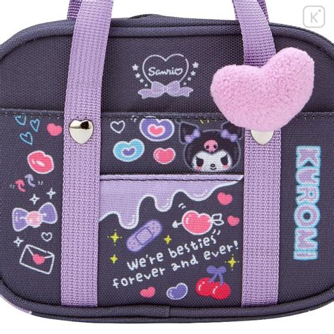 Japan Sanrio Original School Bag Style Mini Pouch Kuromi Sanrio