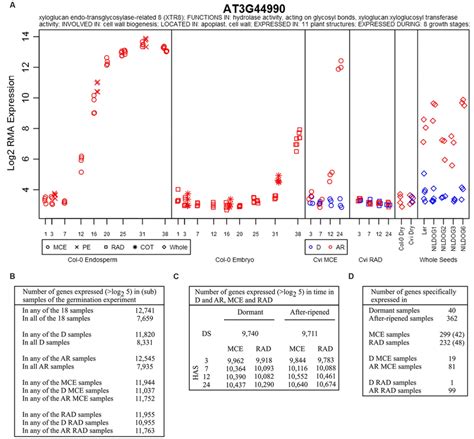 Spatial And Temporal Gene Expression In The Cvi Seed Dataset A Gene
